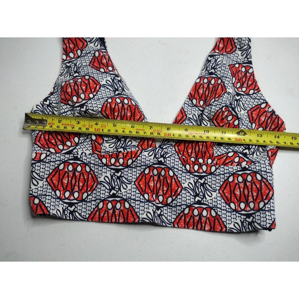 Zara | Tops | Zara Trafaluc Womens Small Red Navy Tribal African Wax ...